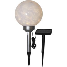 LED Solarleuchte "Solar Dekoration Luna", opal, B:20cm H:37cm L:20cm T:20cm &Oslash;:20cm, Parforce Traditional Hunting, Leuchten, 2 Lichtmodi, opalwei&szlig;e Kugelleuchte, D&auml;mmerungssensor