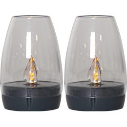 LED Solarleuchte "Solar-Dekoration Tropea", transparent, B:6cm H:9cm L:6cm T:6cm &Oslash;:6cm, Parforce Traditional Hunting, Leuchten, Kompakte Solar-Tischdeko, transparentes Geh&auml;use, D&auml;mmerungssensor