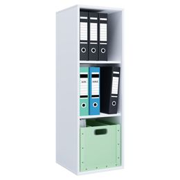 B&uuml;cherregal Vcm "Holz B&uuml;ro Regal B&uuml;cher Ordner Aktenregal Lona l 3f", wei&szlig;, B:35cm T:37cm, Regale, B&uuml;cherregal