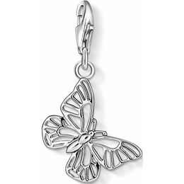 Charm-Einh&auml;nger Thomas Sabo "Schmetterling-Design", silber (silberfarben), Charms, Damen, Silber 925 (recycelt)