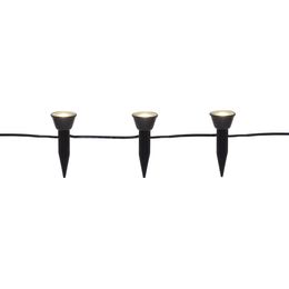 LED-Lichterkette "Mini spot - 8 L", schwarz, Dioden 8 Stk. Flammen 8 Stk., Kabell&auml;nge 1,7m x Gesamtl&auml;nge 2,1m, Parforce Traditional Hunting, Lichterketten, kleine Spots, ca. 210 cm L&auml;nge, Akku, outdoor, Vierfarb-Karton