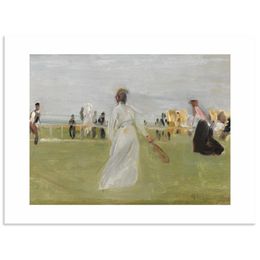 Wandbild Artland "Tennisspieler am Meer", farbe bild(er): gr&uuml;n, B:40cm H:30cm, Aluminium, Bilder, als Alubild, Leinwandbild, Poster, Wandaufkleber in verschied. Gr&ouml;&szlig;en