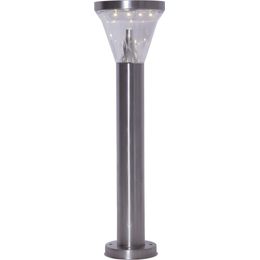 LED Solarleuchte "Solar-Wegleuchte Narona", silber, B:14cm H:50cm L:14cm T:14cm &Oslash;:14cm, Parforce Traditional Hunting, Leuchten, Stahlgeh&auml;use, LEDs warmwei&szlig;, 15 Lichtpunkte, D&auml;mmerungssensor