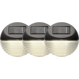 LED Solarleuchte "Solar-Wandleuchte Fency", braun, B:11cm H:11cm L:11cm T:4cm, Parforce Traditional Hunting, Leuchten, 3er-Set Solar-Wandleuchten, D&auml;mmerungssensor