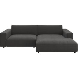 Ecksofa Musterring "MR LUCIA, Charakterstarker Lounge-Komfort von Musterring", anthrazit, B:296cm H:81cm T:190cm, 95% Polyester, 5% Nylon, Sofas, Ecksofa, XXL-Longchair, erstklassige Kammerkissen & zeitloser Look