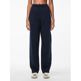 Sweathose Pieces "PCCHILLI HW STRAIGHT SWEAT PANTS NOOS BC", Damen, Gr. L (40), N-Gr, sky captain, Sweatware, Obermaterial: 50% Baumwolle, 50% Polyester, unifarben, straight fit lang, Hosen Sweathose, Baumwollmischung, straight fit