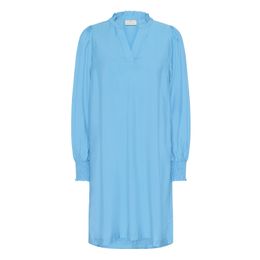 Midikleid Kaffe "Kleid KAloni", Damen, Gr. 38, N-Gr, blau (azure blau), Obermaterial: 87% Viskose LENZING ECOVERO CV LenzEcov. 13% Nylon NY., Kleider Midikleid