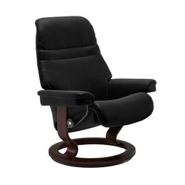 Relaxsessel stressless "Sunrise", schwarz (schwarz batick), B:75cm H:100cm T:73cm, Leder BATICK: BATICK ist ein leicht korrigiertes, durchgef&auml;rbtes und genarbtes M&ouml;belleder, bei dem die meisten Unebenheiten und Spuren in der Regel entfernt wurden.;Leder PALOMA: PALOMA ist ein durchgef&auml;rbtes Semianilin-M&ouml;belleder mit nat&uuml;rlicher Narbung.;ROHLEDER Stoff Q2 FARON: Ein fester zuverl&auml;ssiger Boucl&eacute; mit 