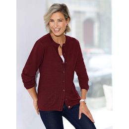 Strickjacke Classic Basics, Damen, Gr. 44, rot (dunkelrot), 100% Polyacryl, unifarben, Strickjacken Strickjacke