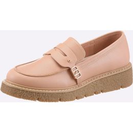 Slipper Heine, Damen, Gr. 38, sand, Synthetik, Schuhe Slipper