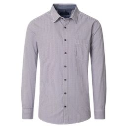 Langarmhemd Casamoda "Casamoda Freizeithemd Print", Herren, Gr. L, Normalgr&ouml;&szlig;en, rot (hellrot), 100% Baumwolle, bedruckt, comfort fit, Hemden