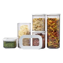 Vorratsdose Mepal "Vorratsdosen Modula 5er Set", wei&szlig;, B:2cm H:2cm L:2cm, Kunststoff, Lebensmittelaufbewahrungsbeh&auml;lter, Vorratsdose