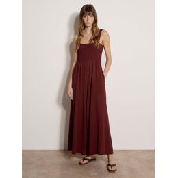 Jumpsuit Apricot "Jumpsuit", Damen, Gr. S (36), N-Gr, rot (burgund), gewebt, Obermaterial: 54% Baumwolle CO. 46% Polyester PES., uni, eckiger Ausschnitt, Overalls Jumpsuit, mit weitem Bein