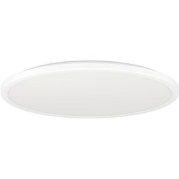 Eglo Deckenleuchte "Rovito-Z Deckenlampe, ZigBee 3.0, Kunststoff, Badezimmerlampe, IP44", wei&szlig;, 1, &Oslash; 50cm H: 3,2cm, 1 Stk., Leuchten, Wand-/Deckenleuchte - H3,2 x &Oslash;50 cm - wei&szlig; - 16,8W inkl., Deckenleuchte