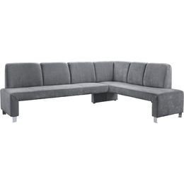 Eckbank exxpo - SOFA FASHION "Intenso, modern, 263/198 cm (B/T)", antrazith, B:263cm H:92cm T:198cm, Zusammensetzung: PES 95%, NY 5%, Sitzb&auml;nke, Eckbank, hohe Bodenfreiheit, frei im Raum stellbar, hoher Sitzkomfort