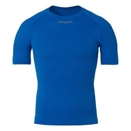 Kompressionsshirt Uhlsport "Shortsleeve Performance Pro Kids", M&auml;dchen, Gr. 128, blau (azurblau), Obermaterial: 100% Polyamid Polyam.recyc., Shirts