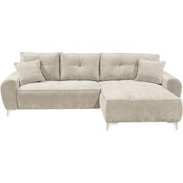 Ecksofa ED EXCITING DESIGN, beige, B:284cm H:48cm T:191cm, 100% Polyester, Sofas, Ecksofa