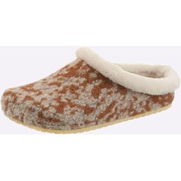 Pantoffel MUBB, Damen, Gr. 36, braun (braun, getupft), Filz, Basic, Schuhe