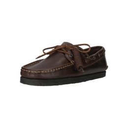 Slipper Clarks "Godney Boat", Herren, Gr. 43, dunkelbraun, Leder, Schuhe Slipper, mit Kreppsohle