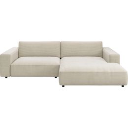 Ecksofa Musterring "MR LUCIA, Charakterstarker Lounge-Komfort von Musterring", nature, B:296cm H:81cm T:190cm, 88% Polyester, 12% Polyacryl, Sofas, Ecksofa, XXL-Longchair, erstklassige Kammerkissen & zeitloser Look