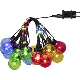 LED-Lichterkette "Bolla", bunt, Dioden 60 Stk. Flammen 60 Stk., Kabell&auml;nge 5m x Gesamtl&auml;nge 5,3m, Parforce Traditional Hunting, Lichterketten, Kunststoff, L&auml;nge ca. 5,3 m + 5 m Zuleitung, Trafo, outdoor