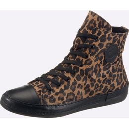 Sneaker Andrea Conti, Damen, Gr. 36, schwarz, braun, leo, Glattleder, Leder, Rindsleder, Schuhe Sneaker