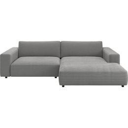Ecksofa Musterring "MR LUCIA, Charakterstarker Lounge-Komfort von Musterring", grau, B:296cm H:81cm T:190cm, 95% Polyester, 5% Nylon, Sofas, Ecksofa, XXL-Longchair, erstklassige Kammerkissen & zeitloser Look