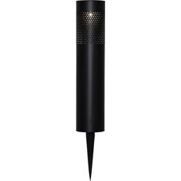 LED Solarleuchte "Solar-Wegleuchte Blace", schwarz, B:8,5cm H:39cm L:8,5cm T:8,5cm &Oslash;:8,5cm, Parforce Traditional Hunting, Leuchten, Lochmuster im Metallgeh&auml;use, D&auml;mmerungssensor