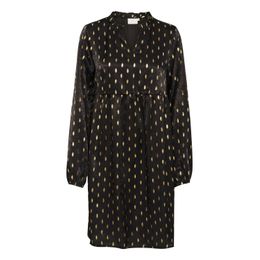Midikleid Kaffe "Kleid KAsofie", Damen, Gr. 38, N-Gr, schwarz (schwarz with foil print), Obermaterial: 100% Polyester PES., Kleider Midikleid