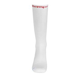 Socken Kempa "Socken SOCKEN LANG Kids", M&auml;dchen, Gr. 31-35, wei&szlig; (wei&szlig;, rot), Obermaterial: 80% Baumwolle CO. 18% Polyamid PA. 2% Elasthan EL., Socken Socken