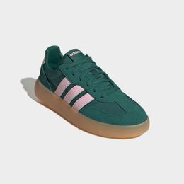 Damen Sneaker "BARREDA DECODE", adidas Sportswear, Gr. 43cgr&uuml;n, clpink, gum3, Leder, Textil, Schuhe, inspiriert vom Design des adidas handball spezial