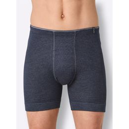 Boxershorts Conta, Herren, Gr. 10, 2 Stk., marine, geringelt, 75% Baumwolle, 25% Polyester, Unterhosen
