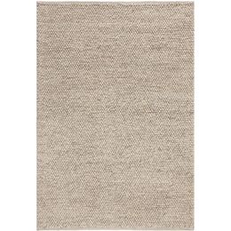 Teppich FLAIR RUGS "Minerals", grau (hellgrau), B:160cm H:10mm L:230cm, Kunstfaser, Wolle, Teppiche, Teppich, Teppich aus Wollmischung, gekn&uuml;pftes Design, meliert