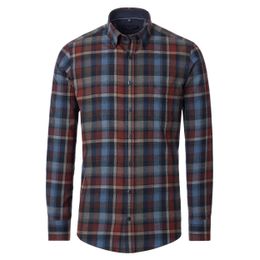 Flanellhemd Casamoda "Casamoda Flanellhemd kariert", Herren, Gr. XXL, Normalgr&ouml;&szlig;en, bunt (rot), 100% Baumwolle, kariert, l&auml;ssig geschnitten, Hemden