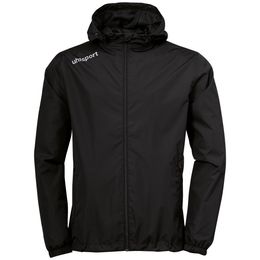 Regen- und Matschjacke Uhlsport "Regenjacke ESSENTIAL Kids", M&auml;dchen, Gr. 116, schwarz (schwarz, wei&szlig;), Obermaterial: 100% Polyester PES., Jacken