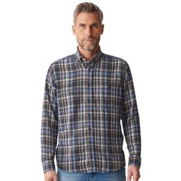 Langarmhemd Casamoda "Casamoda Freizeithemd kariert", Herren, Gr. XL, Normalgr&ouml;&szlig;en, grau (dunkelgrau), 100% Baumwolle, kariert, l&auml;ssig geschnitten, Hemden
