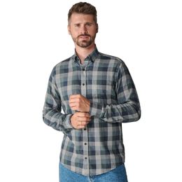 Langarmhemd Casamoda "Casamoda Freizeithemd kariert", Herren, Gr. L, Normalgr&ouml;&szlig;en, gr&uuml;n, 100% Baumwolle, kariert, comfort fit, Hemden