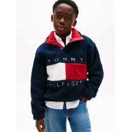 Sweatshirt Tommy Hilfiger, M&auml;dchen, Gr. 5 (110), schwarz night navy, Sweatware, Obermaterial: 100% Polyester, unifarben, regular fit normal, Rundhals, eingesetzt B&uuml;ndchen, Sweatshirts Sweatshirt, Kinder bis 16 Jahre