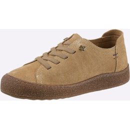 Schn&uuml;rschuh Andrea Conti, Damen, Gr. 36, camel, Leder, Rindsleder, Veloursleder, Schuhe Schn&uuml;rschuh