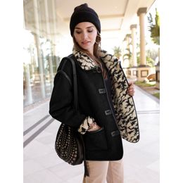 Winterjacke Inspirationen, Damen, Gr. 36, schwarz, 100% Polyester, gemustert, mehrfarbig, unifarben, Jacken Winterjacke