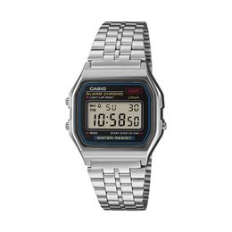Chronograph CASIO VINTAGE, edelstahlfarben, Armbanduhren, Herren, Chronograph, Quarzuhr, Armbanduhr, Damenuhr, Herrenuhr, Edelstahlarmband, digital