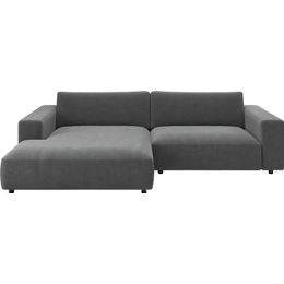 Ecksofa Musterring "MR LUCIA, Charakterstarker Lounge-Komfort von Musterring", grau, B:296cm H:81cm T:190cm, 100% Polyester, Sofas, Ecksofa, XXL-Longchair, erstklassige Kammerkissen & zeitloser Look