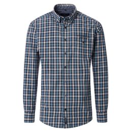 Langarmhemd Casamoda "Casamoda Freizeithemd kariert", Herren, Gr. L, Normalgr&ouml;&szlig;en, blau (dunkelblau), 100% Baumwolle, kariert, l&auml;ssig geschnitten, Hemden