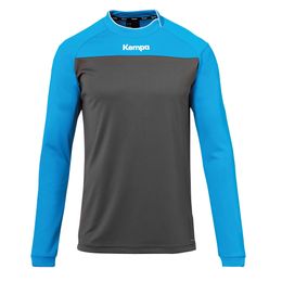 Langarmshirt Kempa "Longsleeve PRIME LANGARMSHIRT Kids", M&auml;dchen, Gr. 152, blau (anthra, Kempablau), Obermaterial: 100% Polyester PES., Shirts Langarmshirt