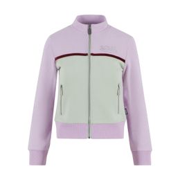 Allwetterjacke Von Dutch "Von Dutch MONROE SWEATS", Damen, Gr. XS, rosa (lila), 86% Baumwolle, 14% Polyester, mehrfarbig, normal, amerikanischer Ausschnitt, Jacken