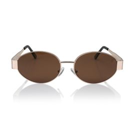 Sonnenbrille ISABELLA FORD "FA01-03", Damen, braun (gold), Sonnenbrillen Sonnenbrille, Glass 0.74MM Polarized Lens UV400，CAT3.0