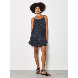Spaghettitop Apricot "Top" Gr. 34, blau (navy), Tops, Damen, XS (34), gewebt, Obermaterial: 100% Polyester PES., gepunktet, Druck