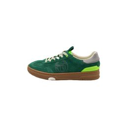 Sneaker Sergio Tacchini "NEO TERRACE DA Unisex", Herren, Gr. 41, Normalschaft, gr&uuml;n (evergr&uuml;n, gum, fluo gr&uuml;n), Gummi, Leder, Veloursleder, Schuhe Sneaker, Sneaker Herren Damen, Sneakers, Sportschuhe, Laufschuhe, Retro, Sale