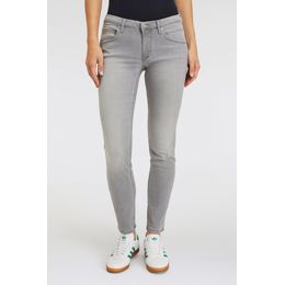 Marc O'Polo Slim-fit-Jeans MARC O'POLO DENIM "Alva", Damen, Gr. 32, L&auml;nge 32, grau (every day grau wash), Denim/Jeans, Obermaterial: 94% Baumwolle, 4% Polyester, 2% Elasthan, unifarben, slim fit normal, Jeans Slim-fit-Jeans, in klassischer 5-Pocket Form
