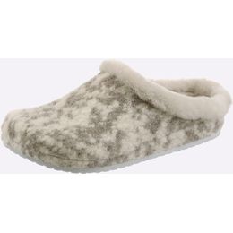 Pantoffel MUBB, Damen, Gr. 36, beige (grau, getupft), Filz, Basic, Schuhe